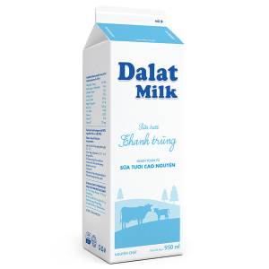 DalatMilk Pasteurized Milk Without Sugar (950ml)