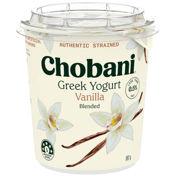 Chobani vanilla yogurt store